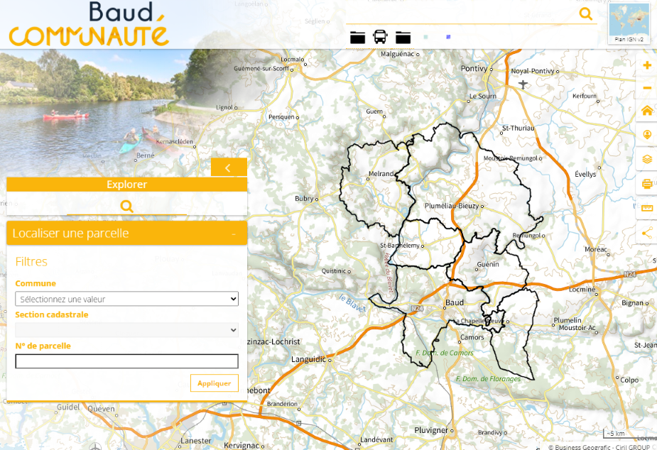 Carte interactive - Baud Communauté (56)